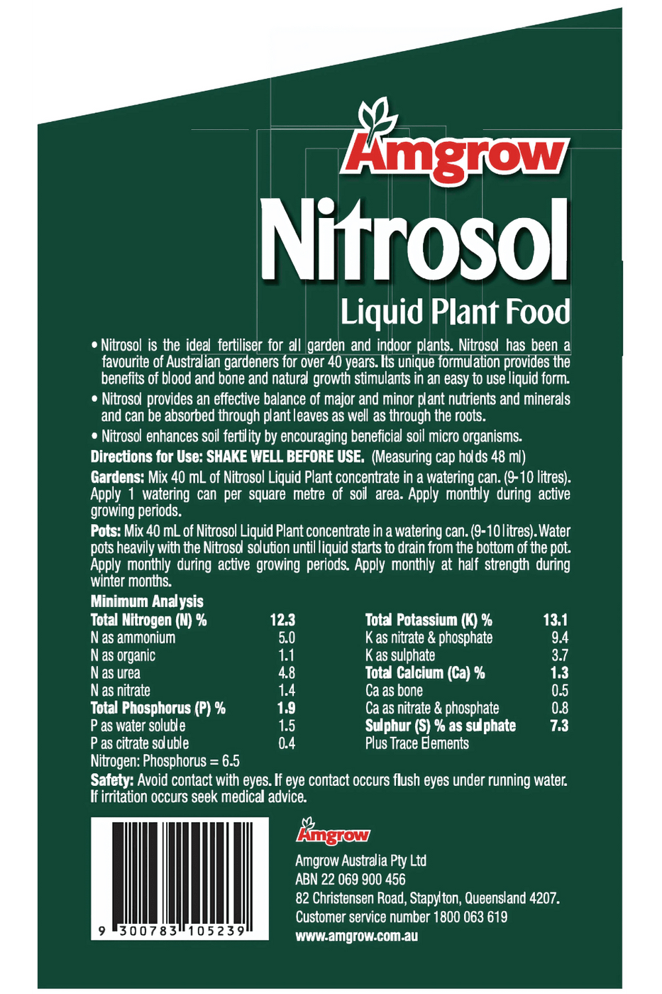 Nitrosol - Buy the Amgrow Nitrosol Fertiliser Online — Aussie Gardener