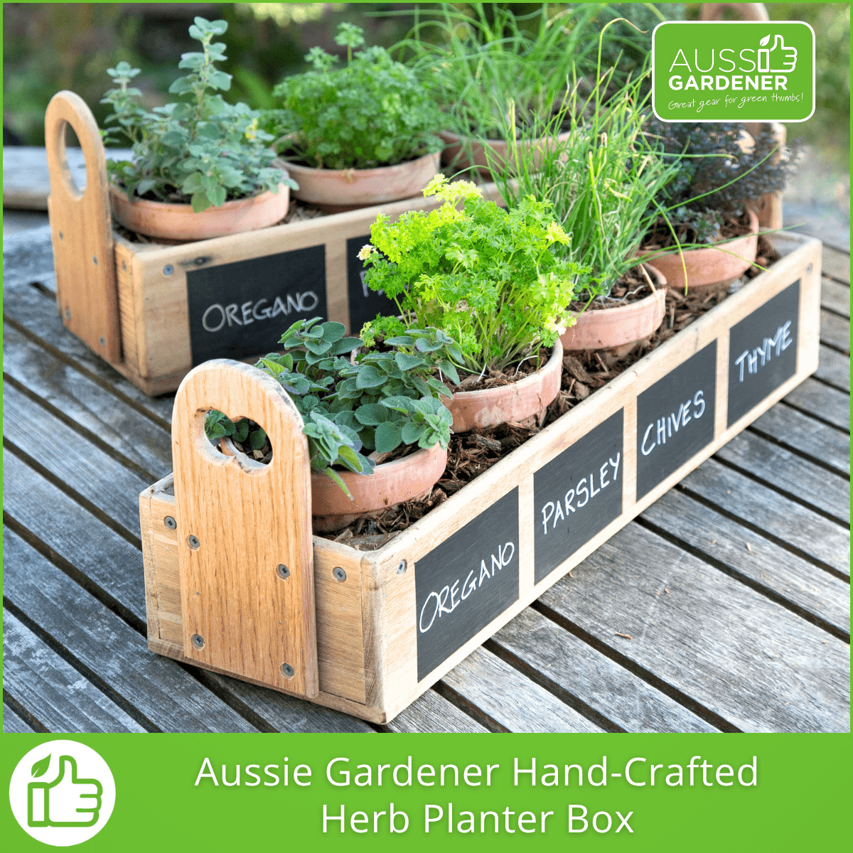 Aussie Gardener Hand-Crafted Herb Planter Box