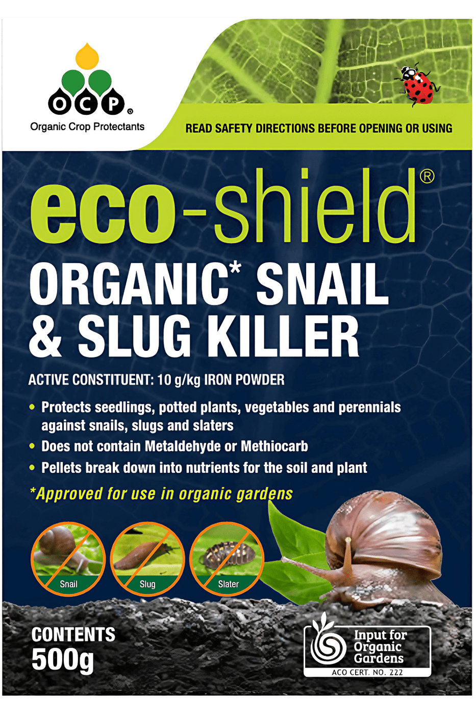 Organic Slug and Snail Killer OCP Eco-Shield 500g — Aussie Gardener