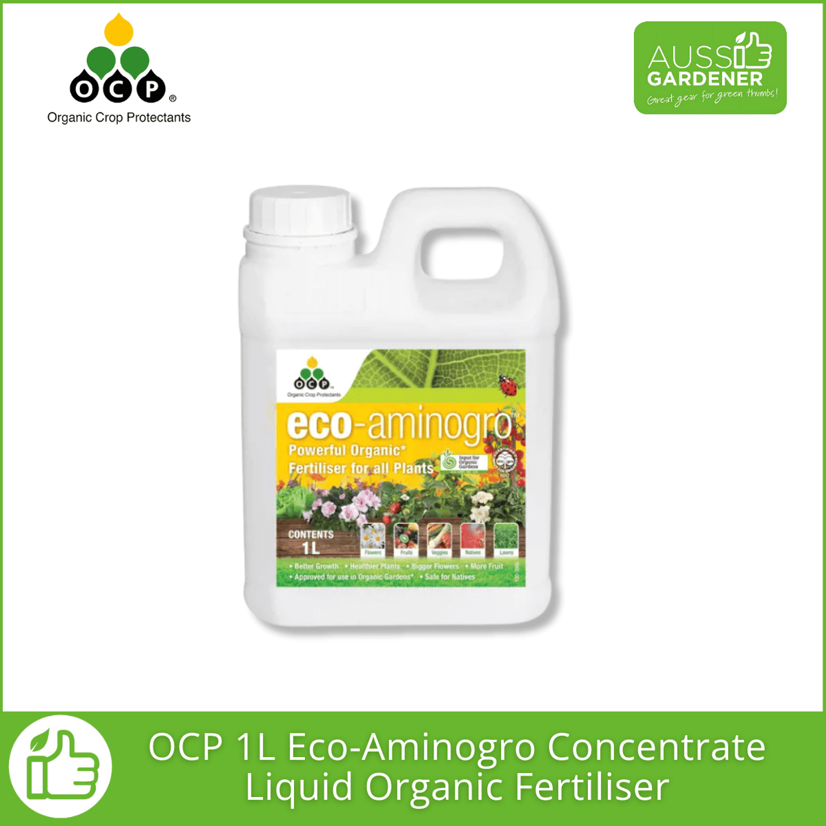 OCP Eco-Aminogro Concentrate Organic Liquid Fertilizer — Aussie Gardener