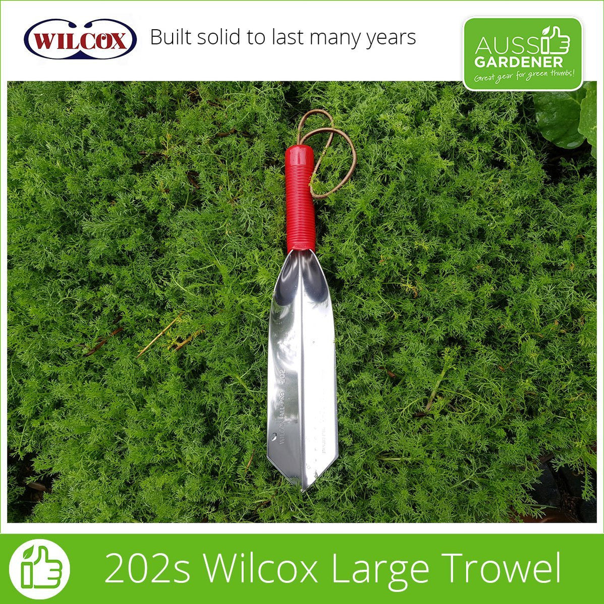 Stainless Steel Large Trowel Wilcox 350mm - Aussie Gardener