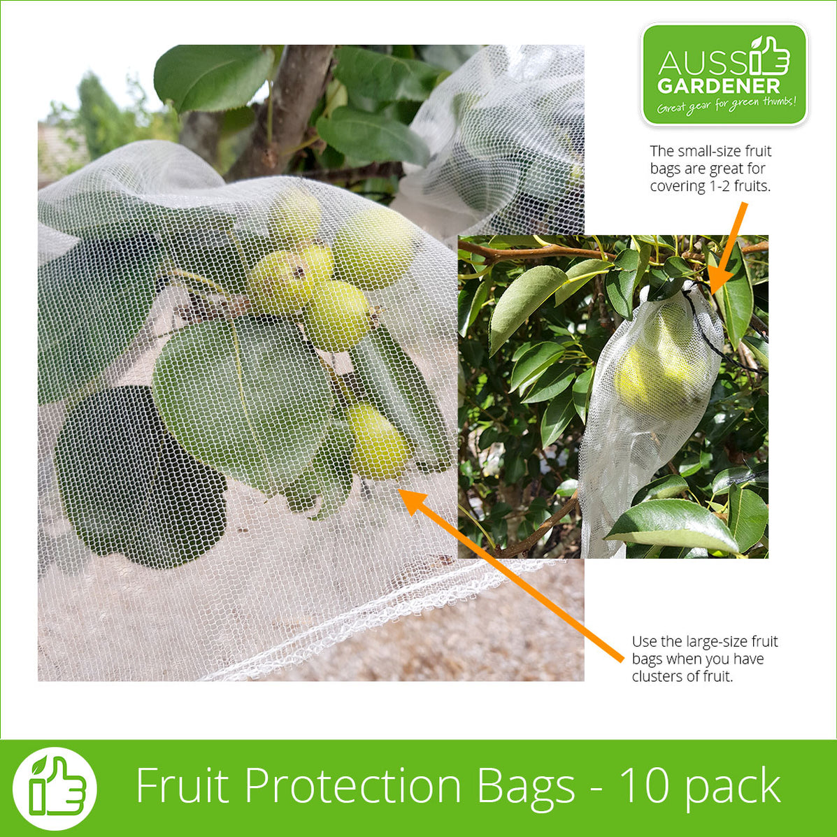 Fruit Protection Bags - Non-Toxic & Breathable Fruit Bags for Trees ...