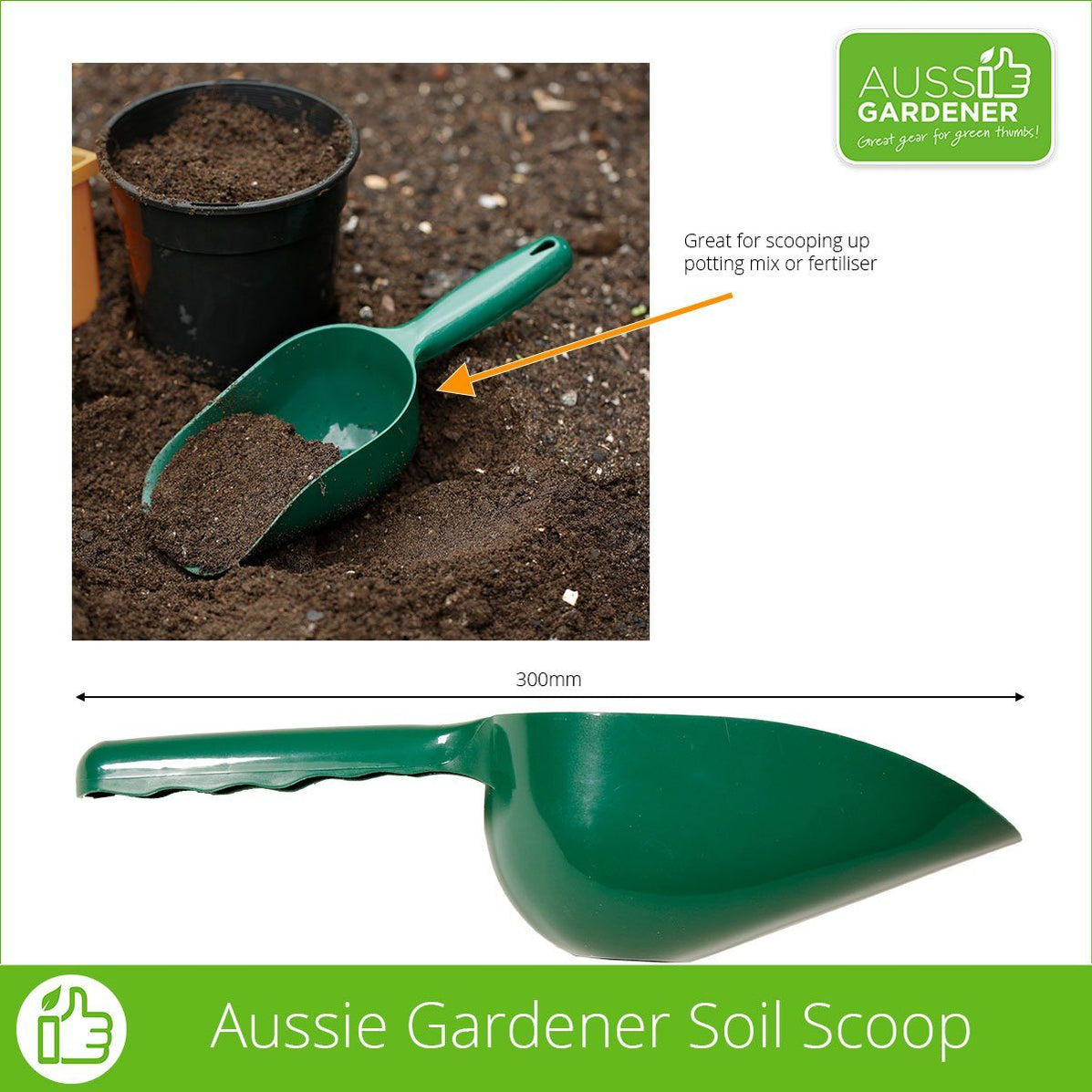 Plastic Soil Scoop | Aussie Gardener
