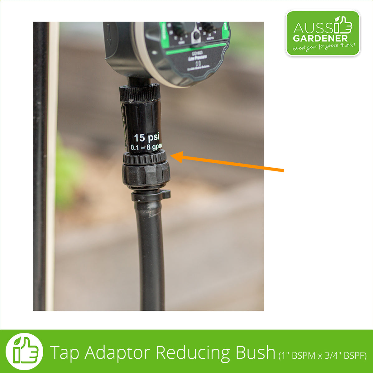 Tap Adaptor Reducing Bush 1" BSPM x 3/4" BSPF — Aussie Gardener